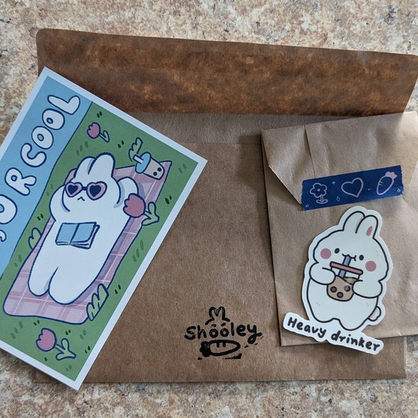 Boba Bunny Vinyl Sticker | Laptop Waterbottle Decal Sticker - Etsy