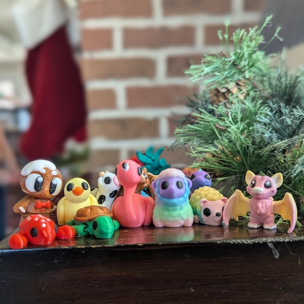 Advent Calendar With 3D Printed Mini Animals for Christmas - Etsy