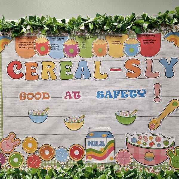 St. Patrick's Day Bulletin Board Kit: Cereal-sly Lucky Classroom Decor ...