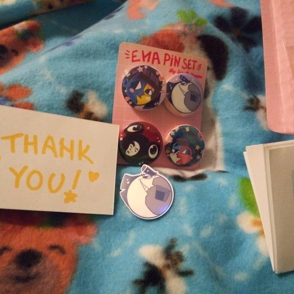 ENA & Friends 1.25in Pinback Button 4pc Set - Etsy
