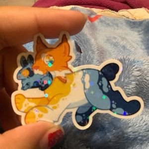 Aceflux Pride Stickers Shark, Dog, Cat Designs Holographic Sticker for ...