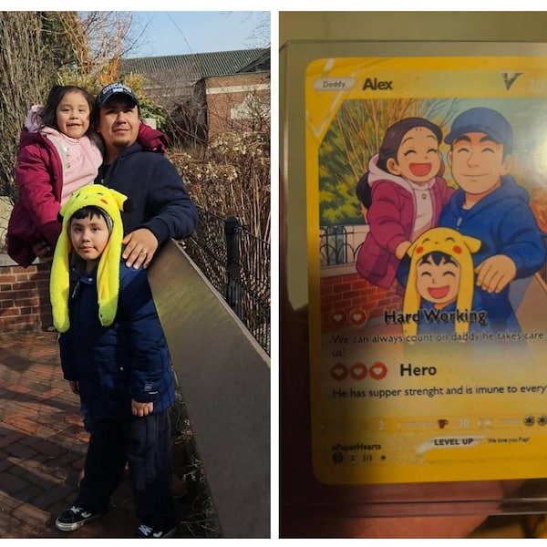 Father's Day Pokemon Card, Custom Pokemon Card, Gift for Dad, Father's ...