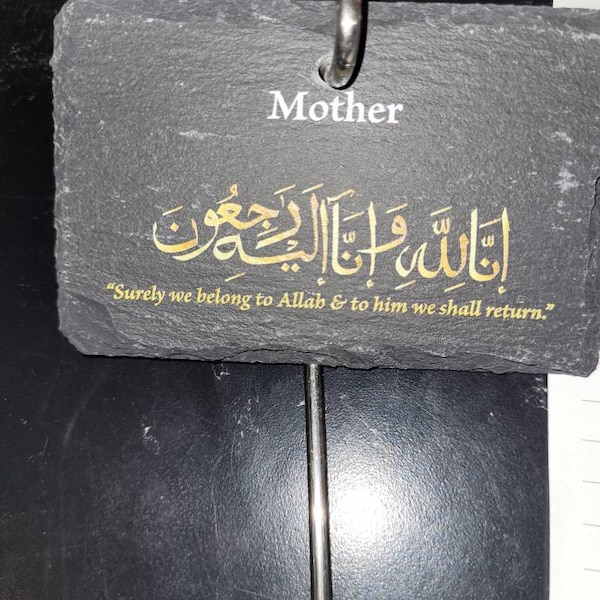 Best Dad in the World Memorial Slate Fathers Day Hanging Plaque on Rod ...