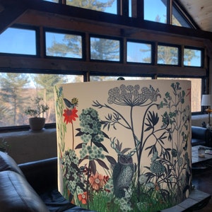 Glorious Plumes Bird Lampshade Green Large Lamp Shade With | Etsy