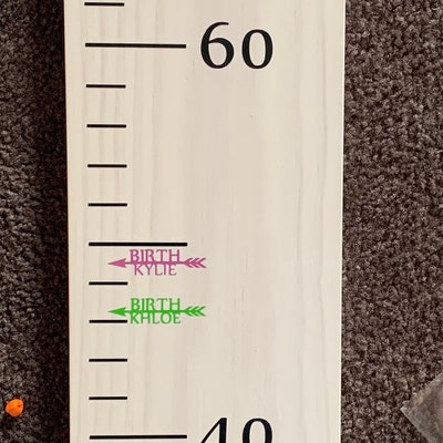 Personalised Height Chart Markers Vinyl Decals - Etsy