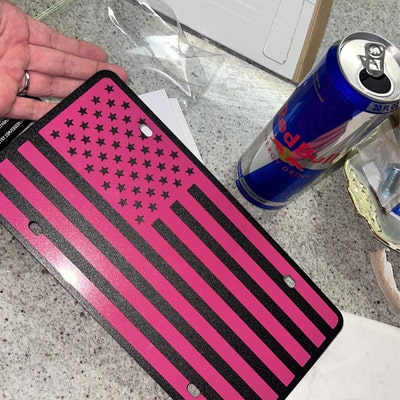 Pink American Flag License Plate - Etsy