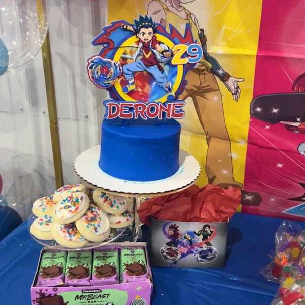 Beyblade Cake Topper Beyblade Party - Etsy