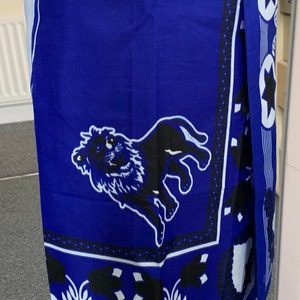 Blue Lion. Idlozi Fabric. African Spirituality Fabric. Ibhayi Lamadlozi ...