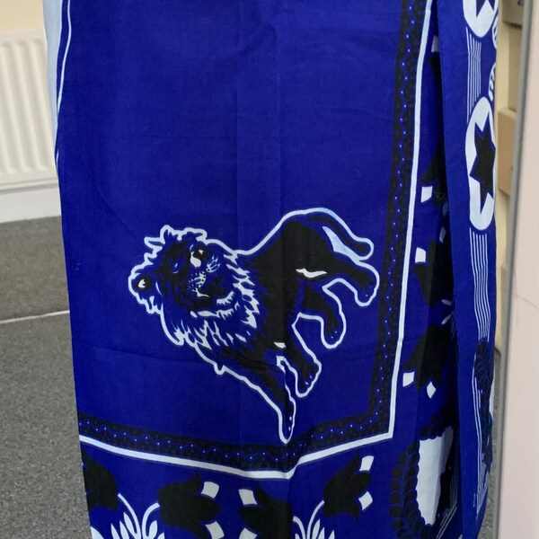 Blue Lion. Idlozi Fabric. African Spirituality Fabric. Ibhayi Lamadlozi ...