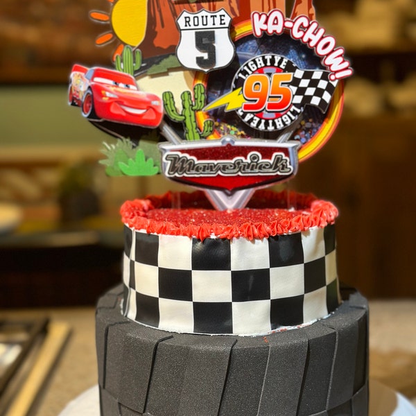 Checkered Edible Cake Strips Car Racing Party Cake Wrap Frosting Sheet ...