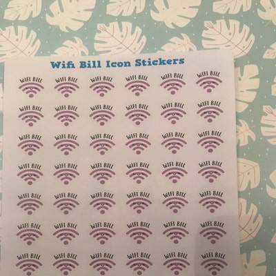 48 Cute Wifi Bill Icons/pay Bill/ Bills Reminder Planner Stickers - Etsy