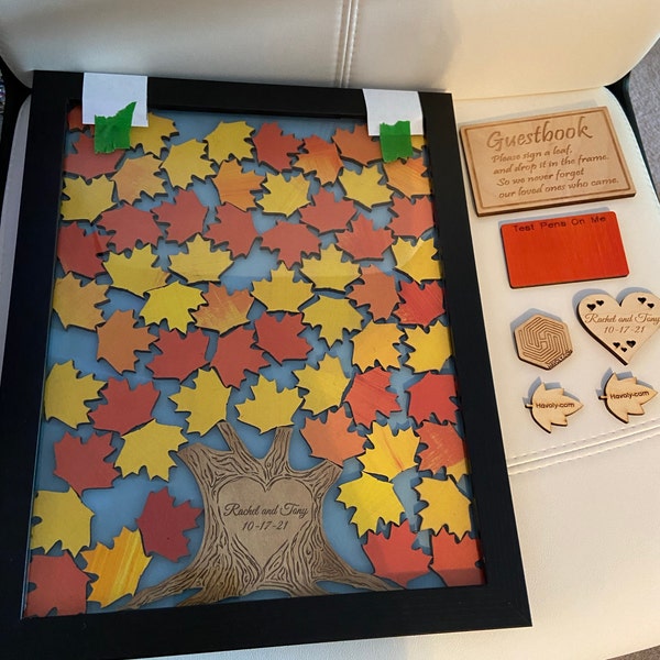 Personalized Fall Wedding Tree Drop Box Guest Book Alternative | Unique ...