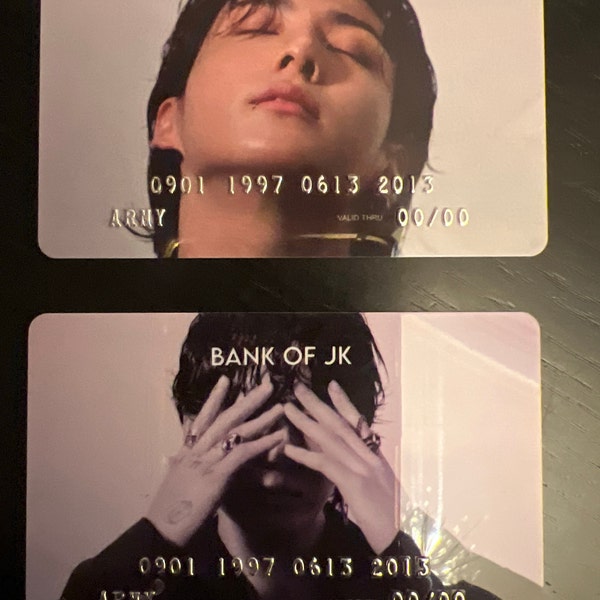 BANK of JK CARD | Jungkook Bts Bangtan Photocard - Etsy