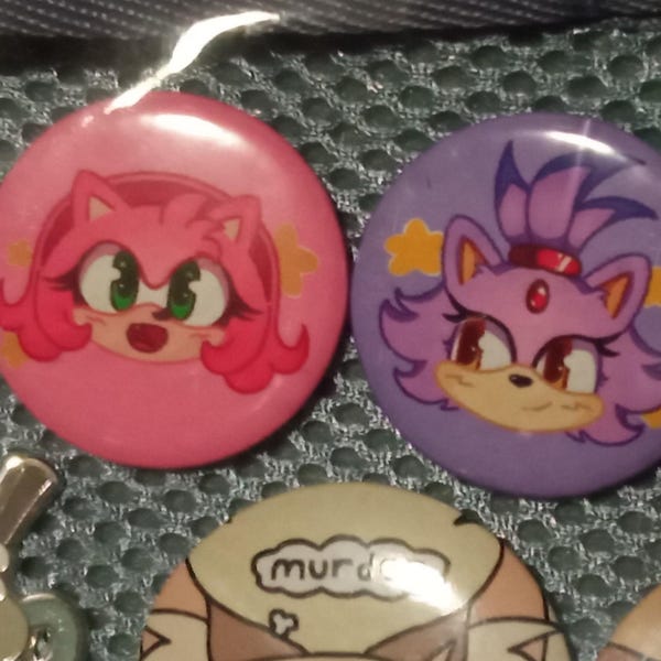 Sonic and Friends Cute Homemade 1.5" (37mm) Badges and Buttons (tails ...