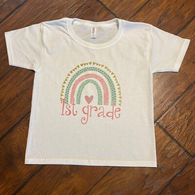 1st Grade Rainbow Png, Back to School Png, Cute 1st Grade Rainbow Png ...