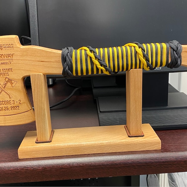 Throwing Axe Hatchet Award - Custom Laser Engraved Made of Cherry Wood ...