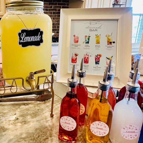 Graduation Party Lemonade Bar Menu - Etsy