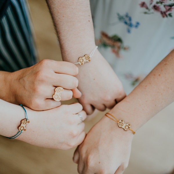 Controller Ring - Lasercut Wood - Adjustable Ring - Geek Jewelry ...
