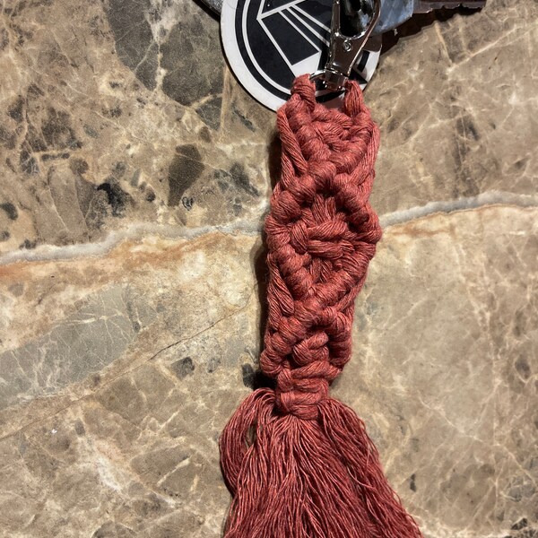 The Classic // Macrame Keychain. Handmade Macrame Key Chain. Macrame ...