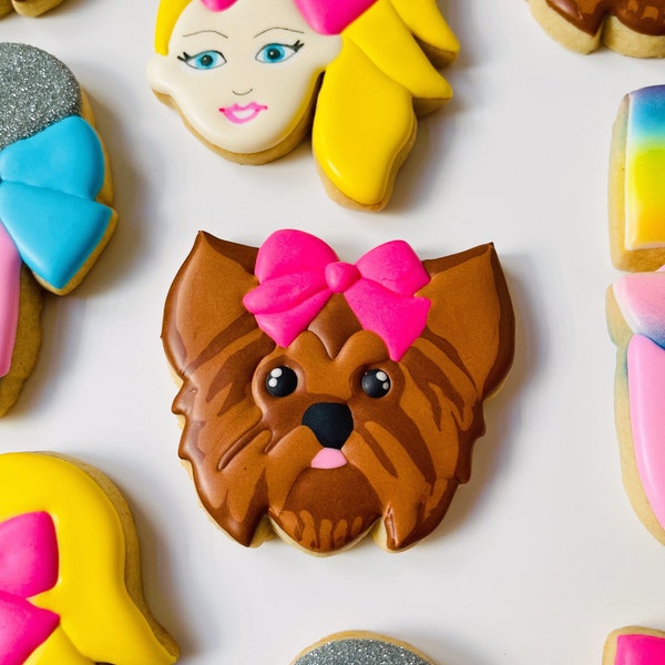 Yorkie With Bow Cookie Cutter - Etsy