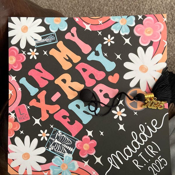 X Ray Tech Graduation Cap Topper - Radiology Graduation Cap - Xray Rad ...