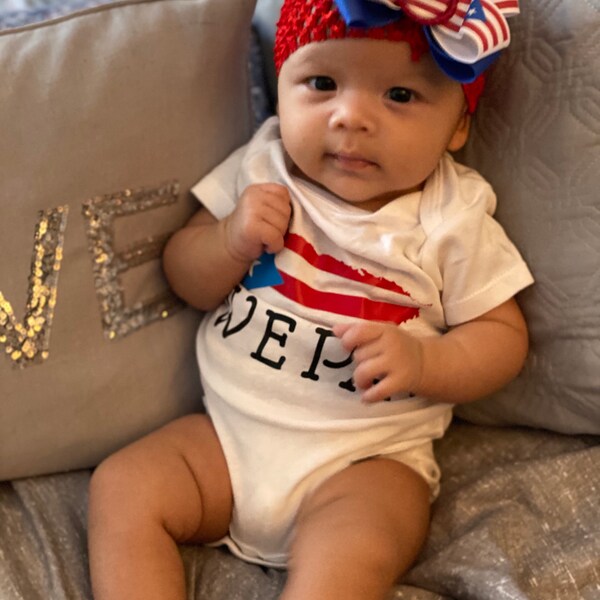 Baby 1 Piece Bodysuit "boricua Baby!" Puerto Rico Island Flag for the ...