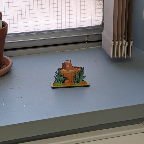 Capybara Spa Onsen Desk Companion - Cute Capybaras Gift - Kawaii Desk ...
