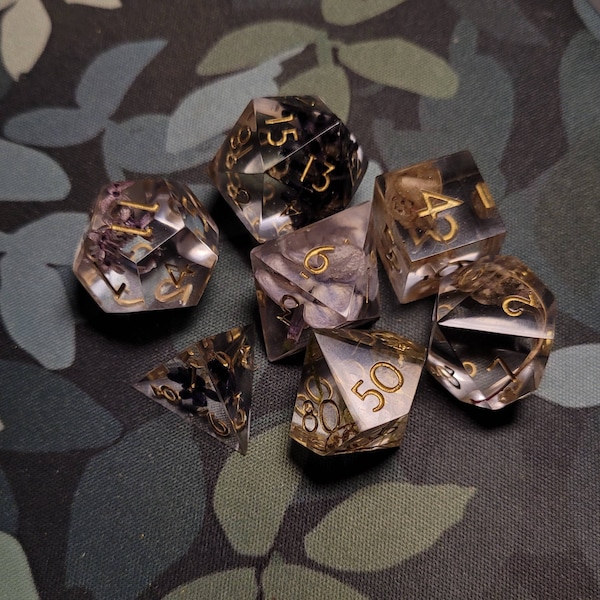Forest Floor (REAL PLANTS!) Dice Set for Dungeons and Dragons Tabletop ...