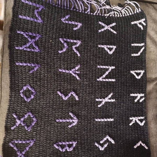 PDF PATTERN - Overlay Mosaic Crochet Square - RUNES Characters. for ...