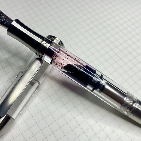 Asvine P36 Titanium Fountain Pen Piston Filling, Clear Transparent ...