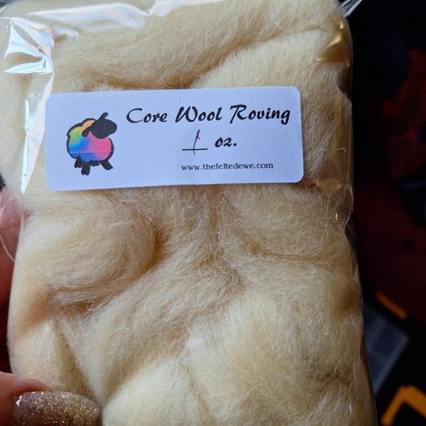 Natural Core Wool Roving - Needle Felting Roving, Sold per 1 Oz. - Etsy