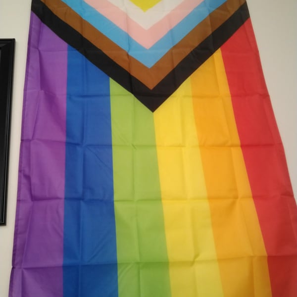 USA Gay Pride Flag 3'x5' LGBTQ Indoor Outdoor Waterproof Poly Us Flag ...