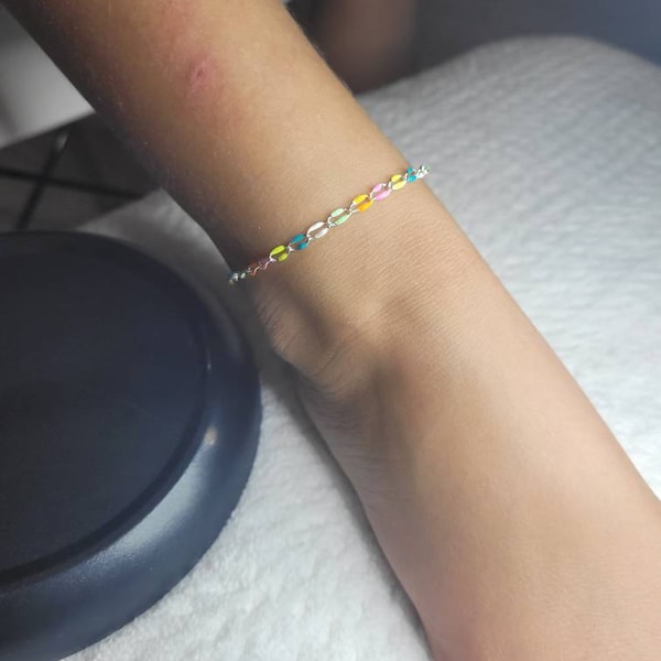 Enamel Chains Silver - Multi Color Neon Black White - Wholesale Bulk ...