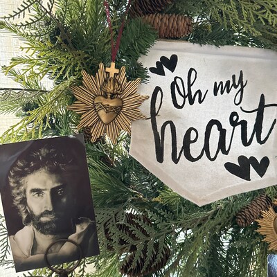 Sacred Heart of Jesus Plaque Catholic Home Decor Mural - Etsy