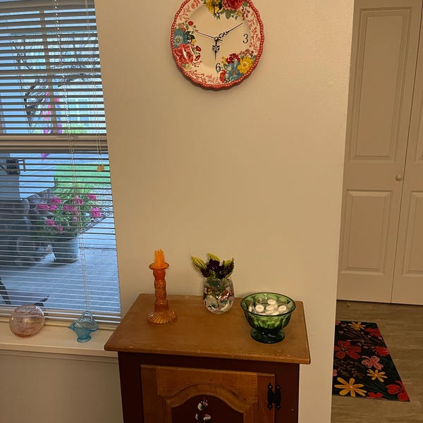 Upcycled Pioneer Woman Kitchen Plate Clock, WILLOW Stoneware Dish Wall ...