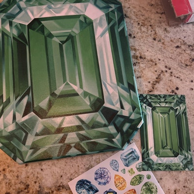 Set of 24 Gemstone Vinyl Stickers, Laptop Stickers, Gem Stickers ...