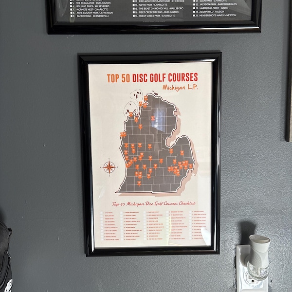 Ohio Golf Top 50 Courses Map - Etsy