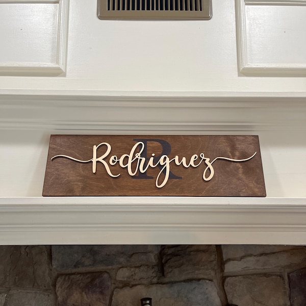 Monogram Sign: Last Name Wall Decor - Personalized Wedding Gift - Etsy
