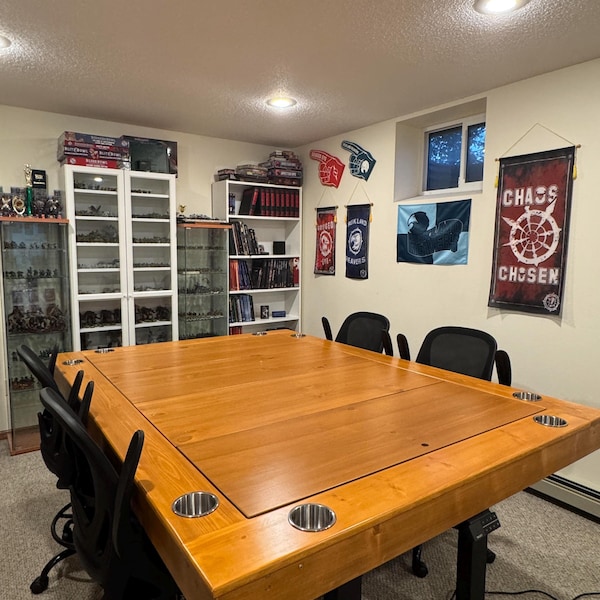 Custom Gaming Table, Role Playing Game Table With Folding Legs, Vaulted ...