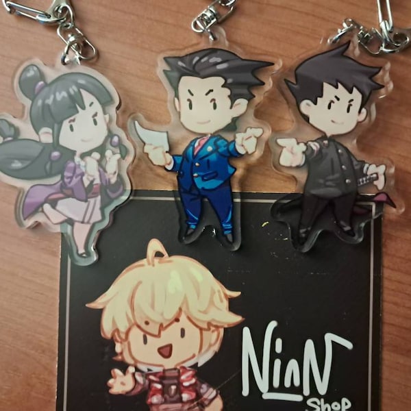 Ace Attorney Acrylic Keychains - Etsy