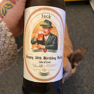 Personalised Birra Moretti Beer Lager Bottle Alcohol Birthday Wedding ...