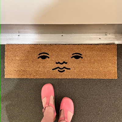 Face Doormat . Welcome Mat . Gift for Her . Coir Mat . Custom Door Mat ...