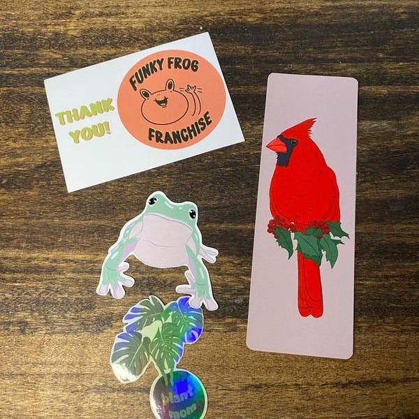 Frog Sticker "committing Tomfoolery" | Glossy | Cute & Silly | Water ...