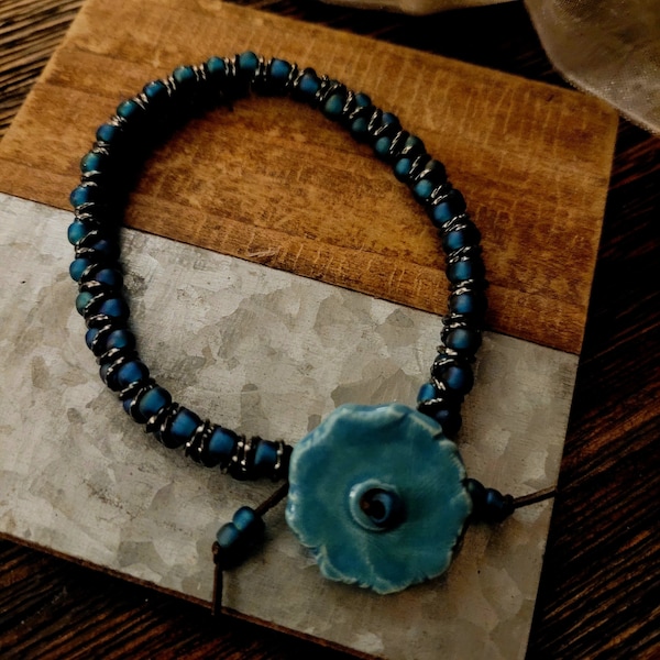 DIY Adult Friendship Bracelet Kit: Zig-zag Style. Matte Etched Beads by ...