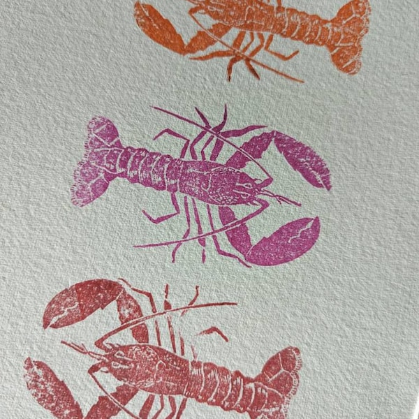 Lobster and Cornish Crab Rubber Stamps, Sea Stamps for Card Making ...