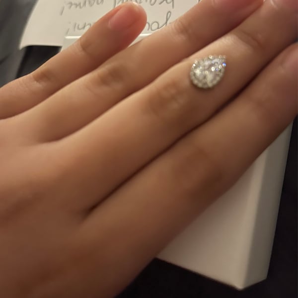 Sterling Silver Floating Ring | Invisible Ring | Unique Rings | Pear ...