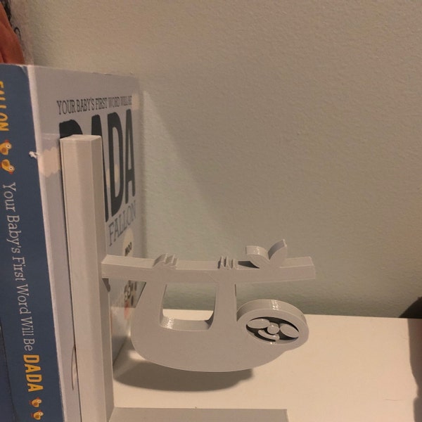 Sloth Bookends - 3D Printed - Book Storage - Children's Bedroom - Gifts ...