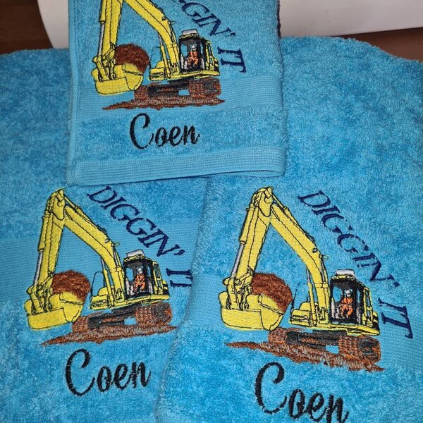 Excavator Digger Machine Embroidery Design, Embroidery Designs, Machine ...