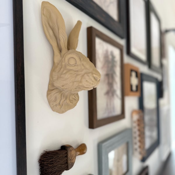 Jackalope Head Wall Art | 3D Printed Jackalope Mount Home Decor - Etsy UK
