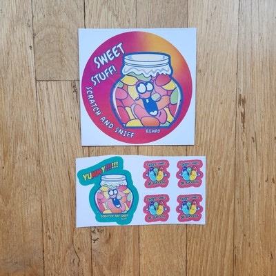 Wacky Whiffer Whiffers Matte MAX SCENT Scratch and Sniff Stickers. Big ...